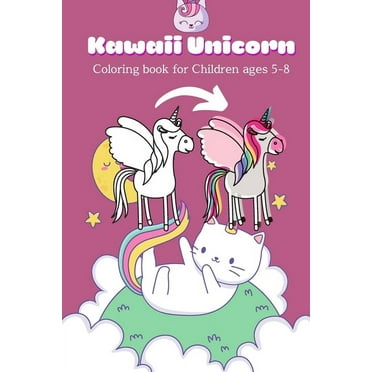 Cute Little Baby Unicorn Coloring Book: For Kids Ages 4-8 (Paperback ...