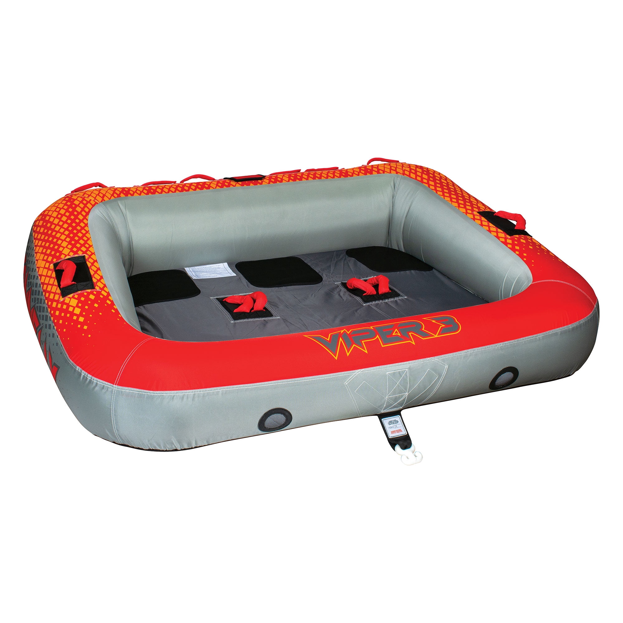 Connelly Viper 3 Person Inflatable Ride On Inner Tube w/ 2-Way Towing ...