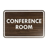 Classic Framed Conference Room Sign (Walnut) - Medium - Walmart.com