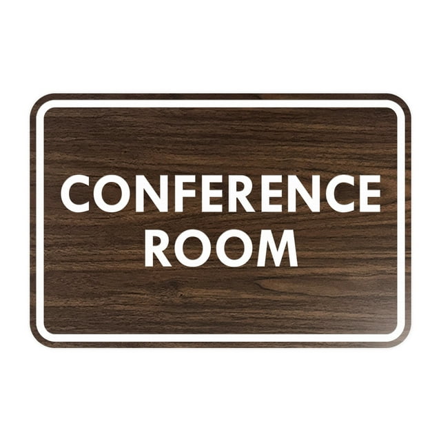 Classic Framed Conference Room Sign (Walnut) - Medium - Walmart.com