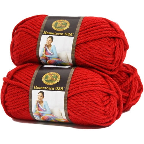 Lion Brand Yarn Hometown Cincinnati Red Basic Super Bulky Acrylic Red ...