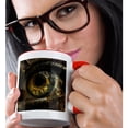 3drose, Close-up of Human Eye. Ai Generated, 15oz Two-tone Red Mug ...