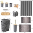 Bathroom Accessories Set 25wicker Accessory With Shower Curtain Bath ...