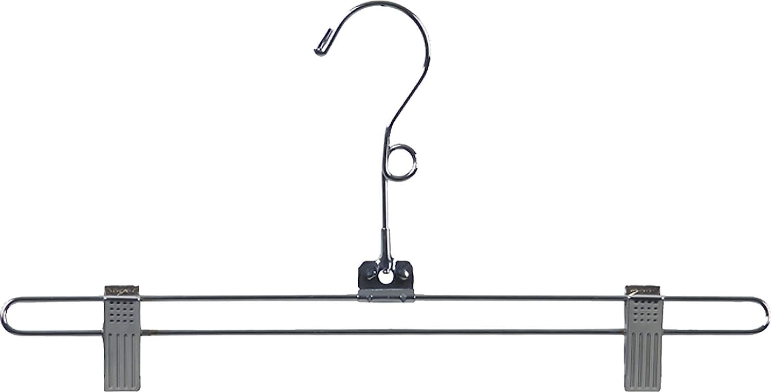 Chrome Metal Salesman Bottom Hanger with Clips and Loop on Neck in 12 ...