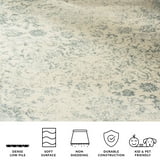 SAFAVIEH Adirondack Wyatt Traditional Distressed Area Rug, Ivory/Slate ...