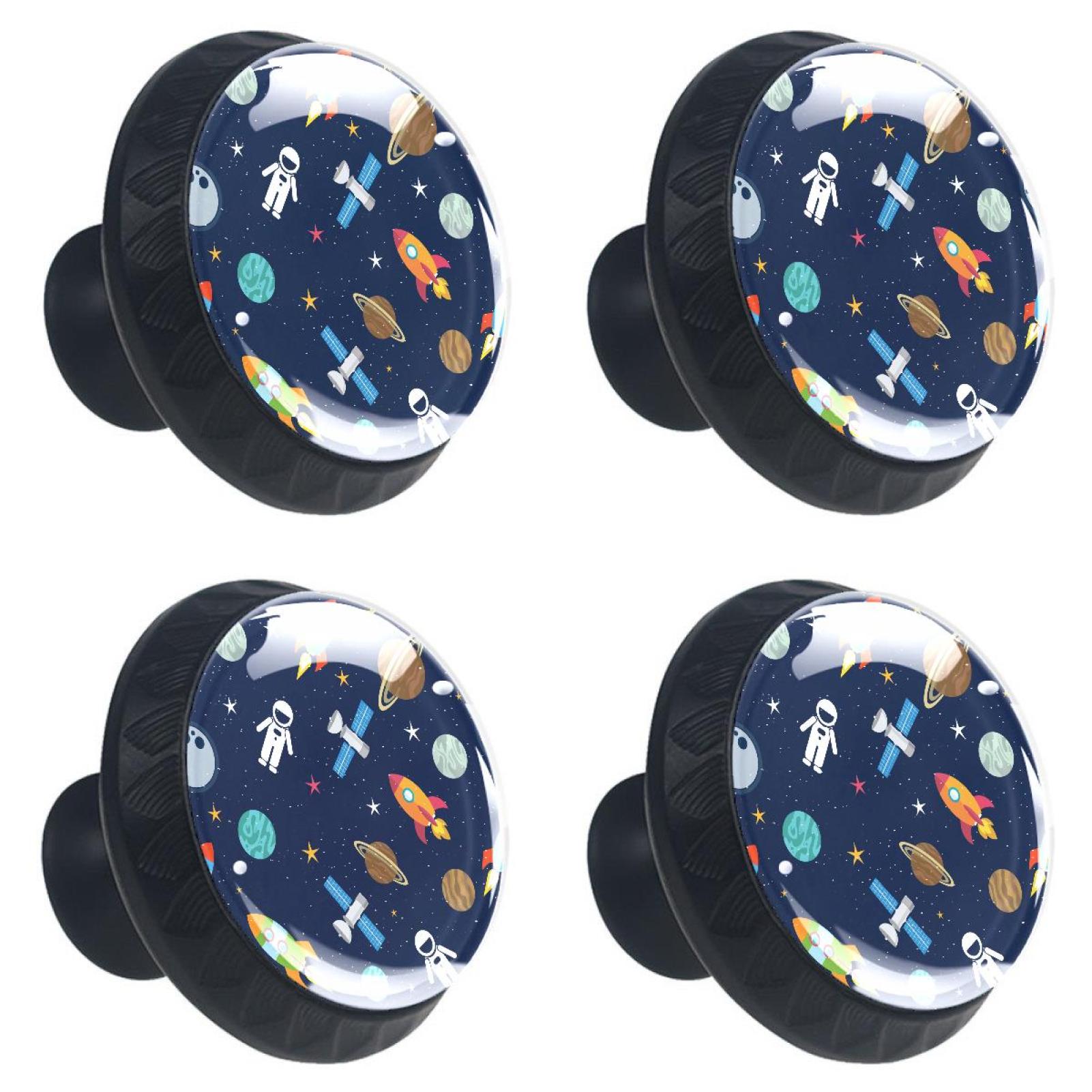 4 Pcs Spaceship Stars Planets Knobs for Kitchen Cabinet Cupboard ...