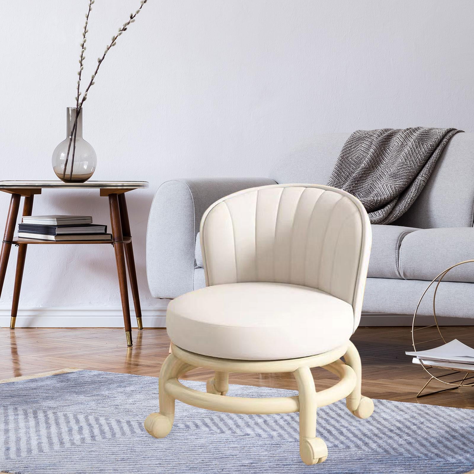 Low Roller Round Seat 360 degree Rotating Rolling Stool Small Swivel ...