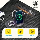 KKL 61 inch L Shaped Gaming Desk with 4 Drawers & Power Outlets, Home ...