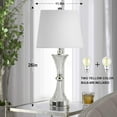 PARTPHONER 26 inch Tall Modern Silver Dimmable Touch Control Table ...
