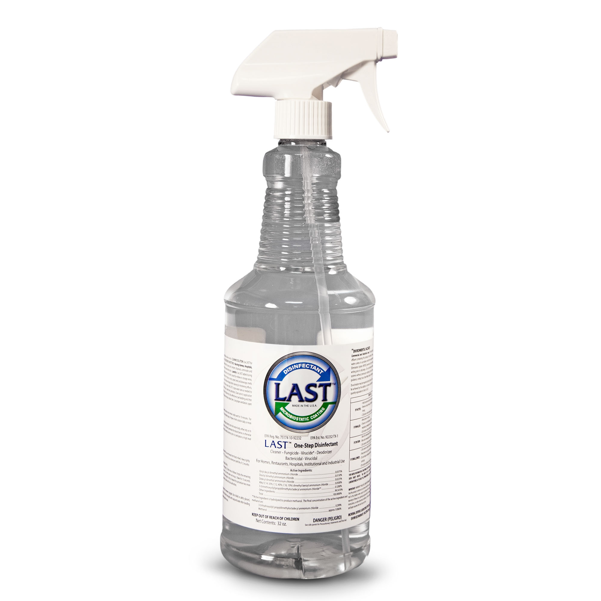 Last Microbiostatic Surface Disinfectant Cleaner Liquid 32 oz. Bottle ...