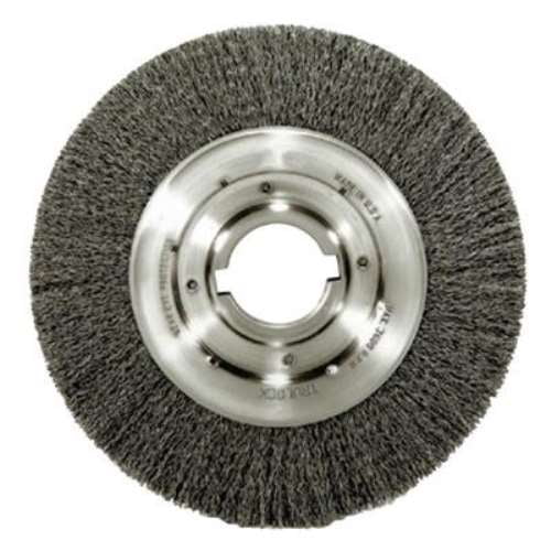 Weiler Medium Crimped Wire Wheel, 8 in D x 1 in W, .0118 in Stainless ...