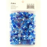 Eden Unisex Kids Plastic Beads for Hair Braiding/Jewelry Making, Blue ...