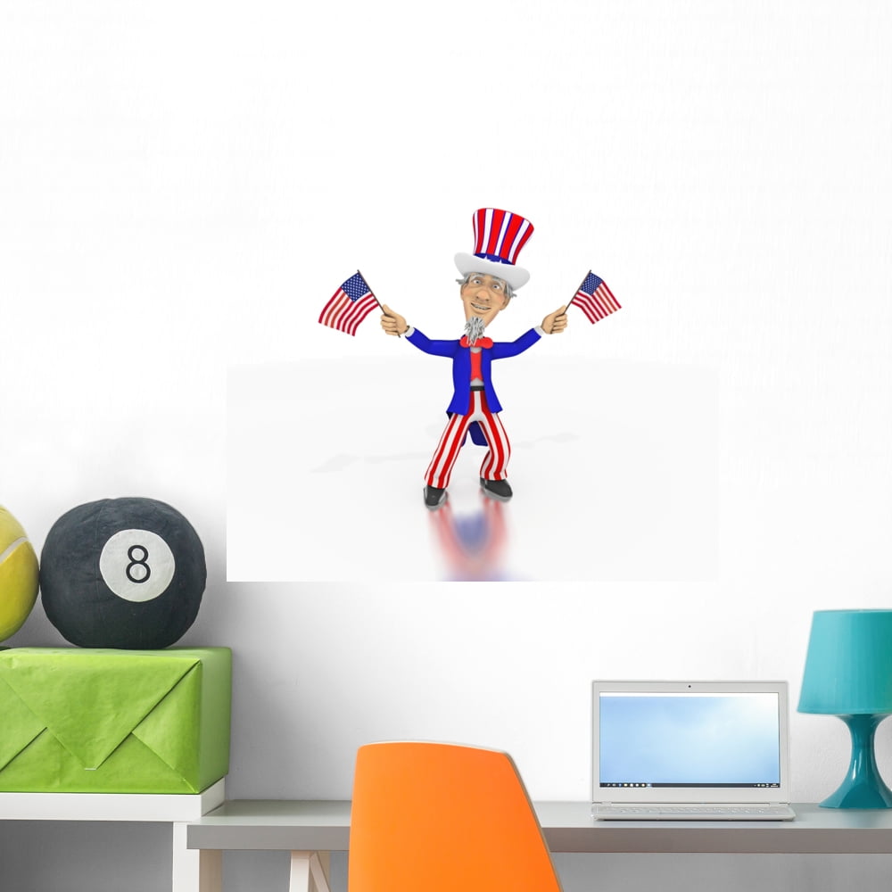 Uncle Sam Waves Two Wall Mural by Wallmonkeys Peel and Stick Graphic ...