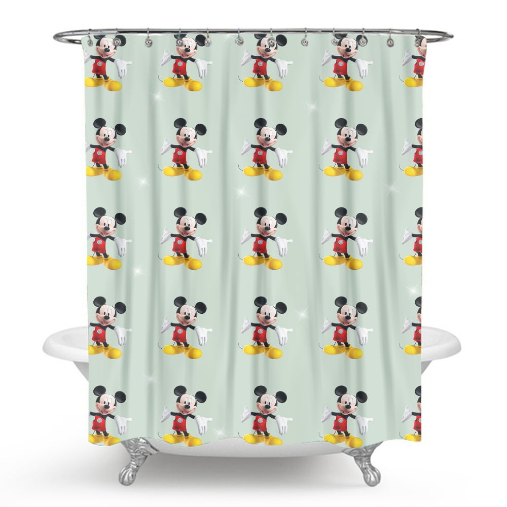 Minnie Mouse Cute Emotions Shower Curtin Popular Polyester Bathroom ...
