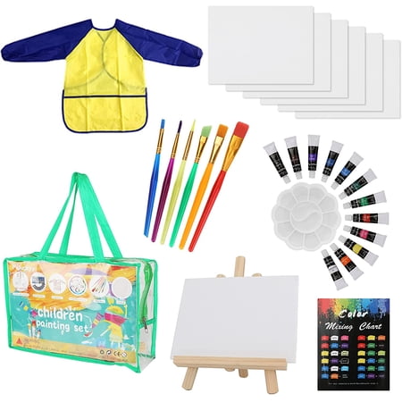 29 pcs Paint Brushes Set Kids Artist Painting Brushes Starter Tool Kits ...
