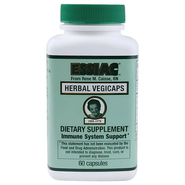 Essiac Herbal Vegicaps Dietary Supplement Tablets, Detox & Immune ...