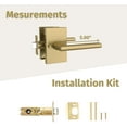 Mega Handles | Glamor Privacy Door Lever | Satin Brass - Walmart.com