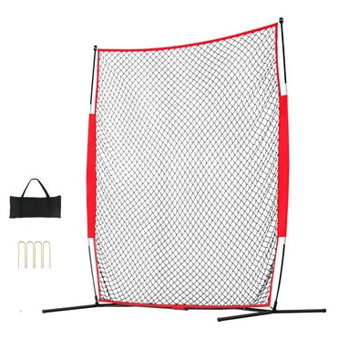 HCY Barricade Backstop Net, 7x7 ft Ball Sports Barrier Netting ...