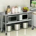 Costway 48'' x 24'' NSF Stainless Steel utility Commercial Kitchen Work ...