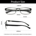 3 Pairs Mens Rectangular Blue Light Blocking Reading Glasses Spring Hinge Readers 275