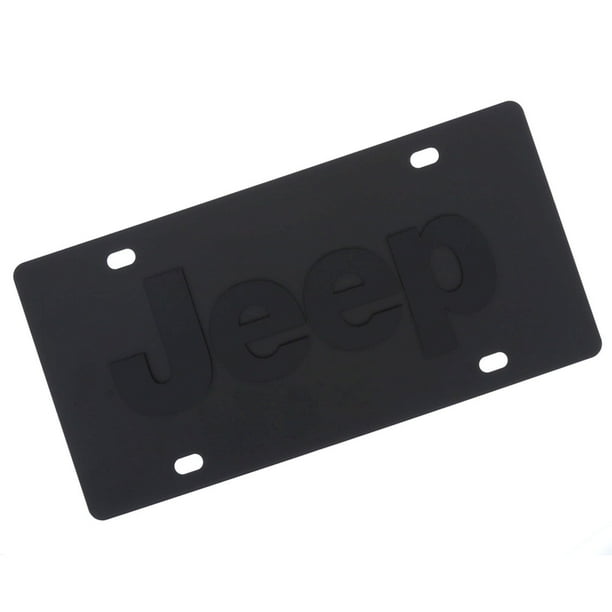 Jeep Logo License Plate (Carbon Black) - Walmart.com