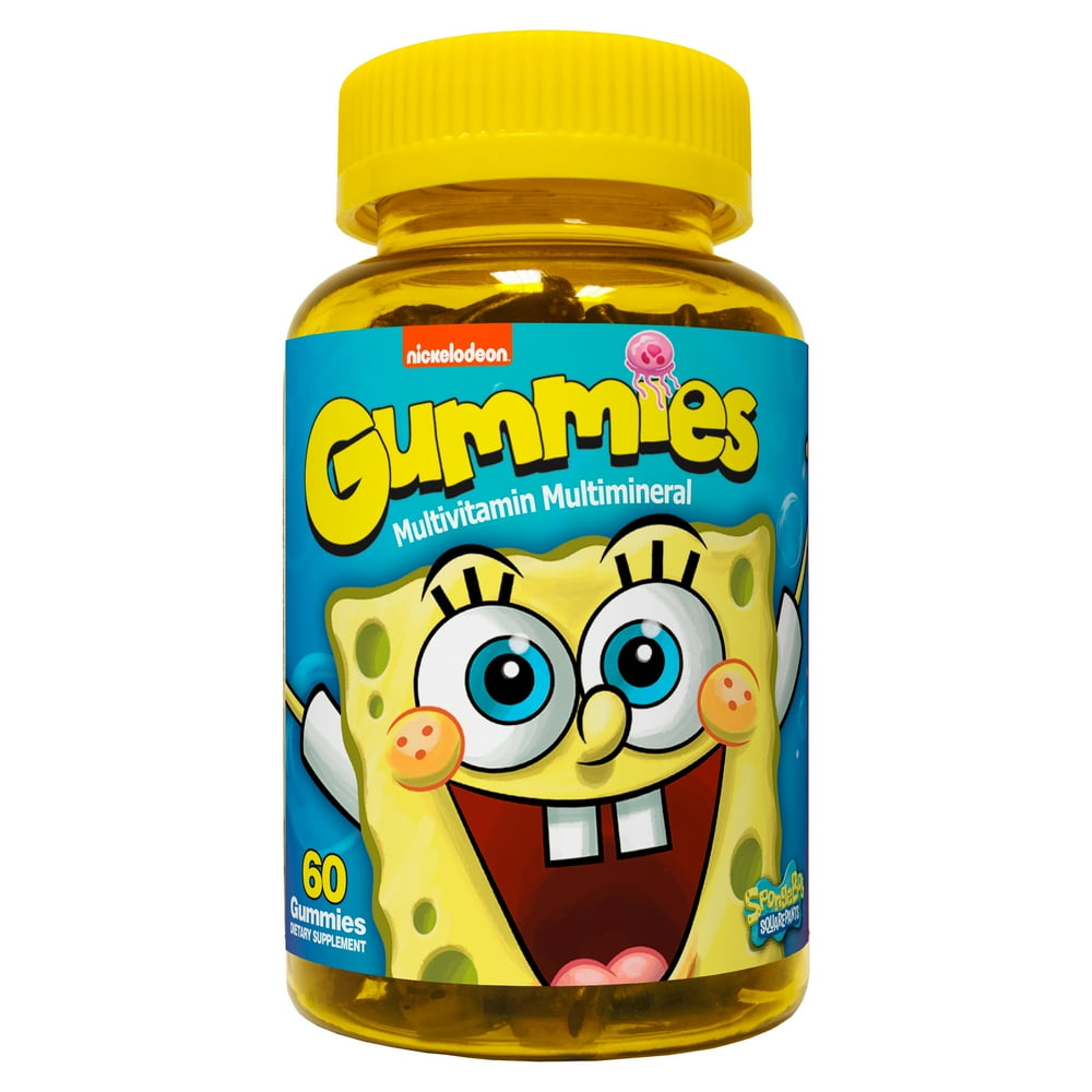 Nickelodeon SpongeBob SquarePants Multivitamin Gummies, 60 Count ...