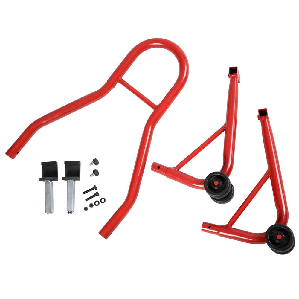 Universal High-Grade Steel Rear Stand for Motorcycle Red - Walmart.com