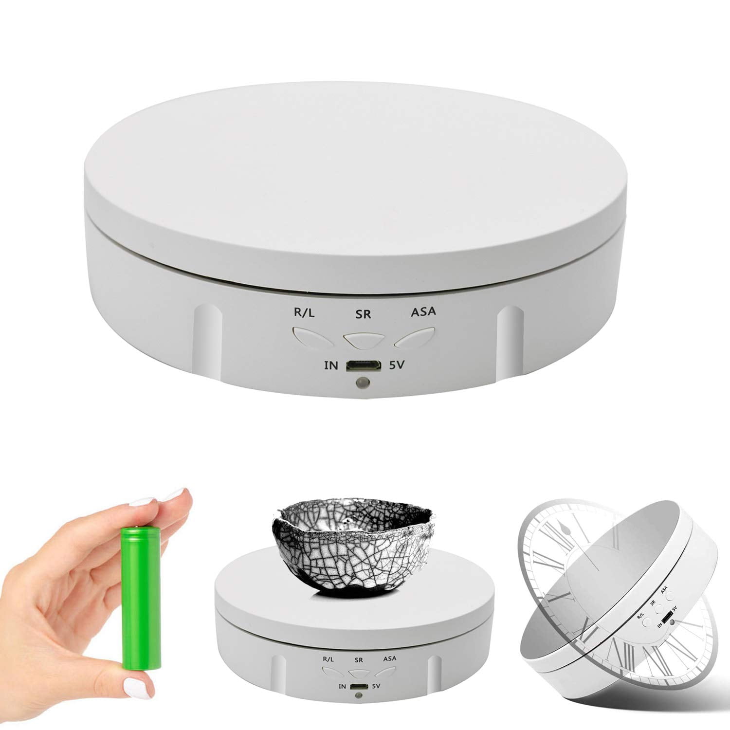 Motorized Rotating Mirrored Display Stand Turntable Show Case for ...