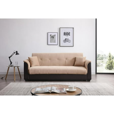 Champion Sofa Futon Bed, Tan - Walmart.com - Walmart.com