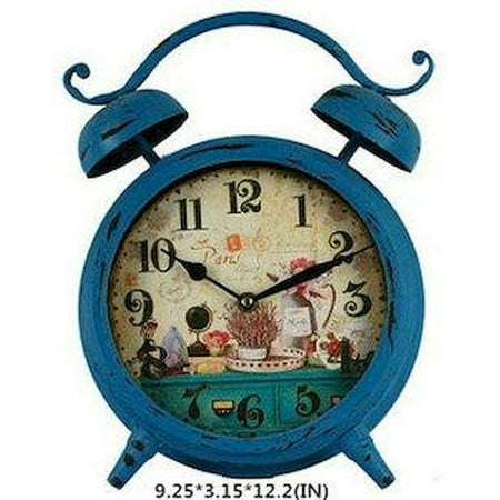 Blue Classic Alarm Metal Table Clock | Walmart Canada