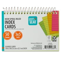 Pen+Gear Ruled Index Cards, 3" x 5", White, 100 Count - Walmart.com