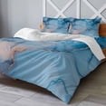 4 Piece Duvet Cover Set Twin, Abstract Marble Texture Art Soft ...