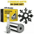 JEEXI Universal Socket 7mm-19mm, Snowflake Multitool, Power Drill ...