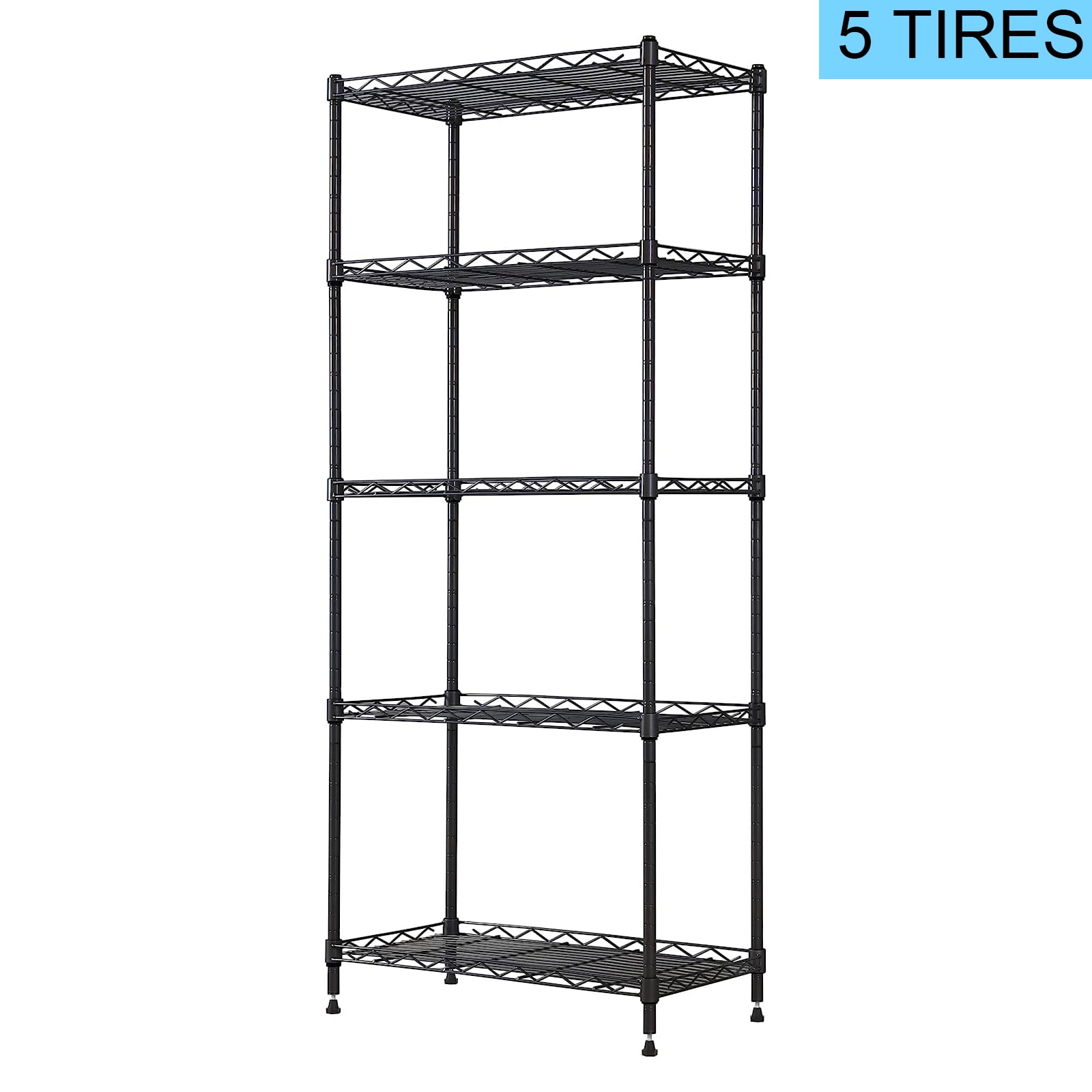 Meghna 5 Shelving Unit Garage Kitchen Wire Shelf Metal Storage Shelves ...