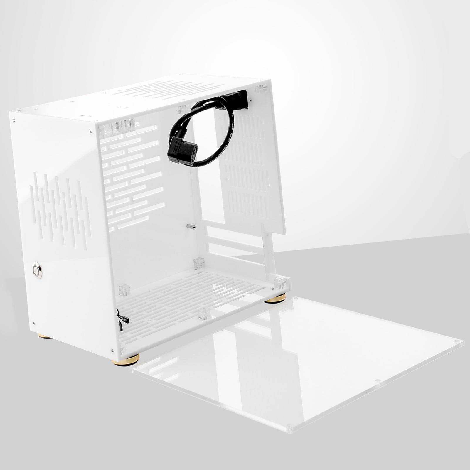 PC Case de Computadora Pequeña Plexiglass Caja de Escritorio PC PC ...