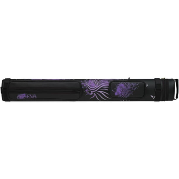 Athena ATHC02 2x2 Black w/ Purple Tribal Heart Pool/Billiard Hard Cue ...