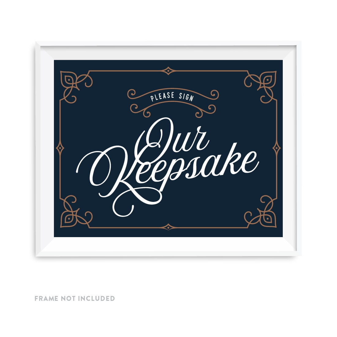 Navy Blue Art Deco Vintage Party Signs, Please Sign our Keepsake Table ...