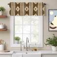 Brown Southwestern Valances for Windows Aztec Diamond Motif Tribal ...