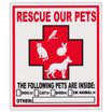 2-Pack Pet Rescue Window Stickers Decals | Alert To Fire Department ...