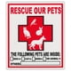 2-Pack Pet Rescue Window Stickers Decals | Alert To Fire Department ...