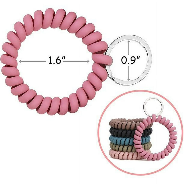 6 Piece Wristband 6PCS Stretchable Wristband Wristlet Keychain Wrist ...