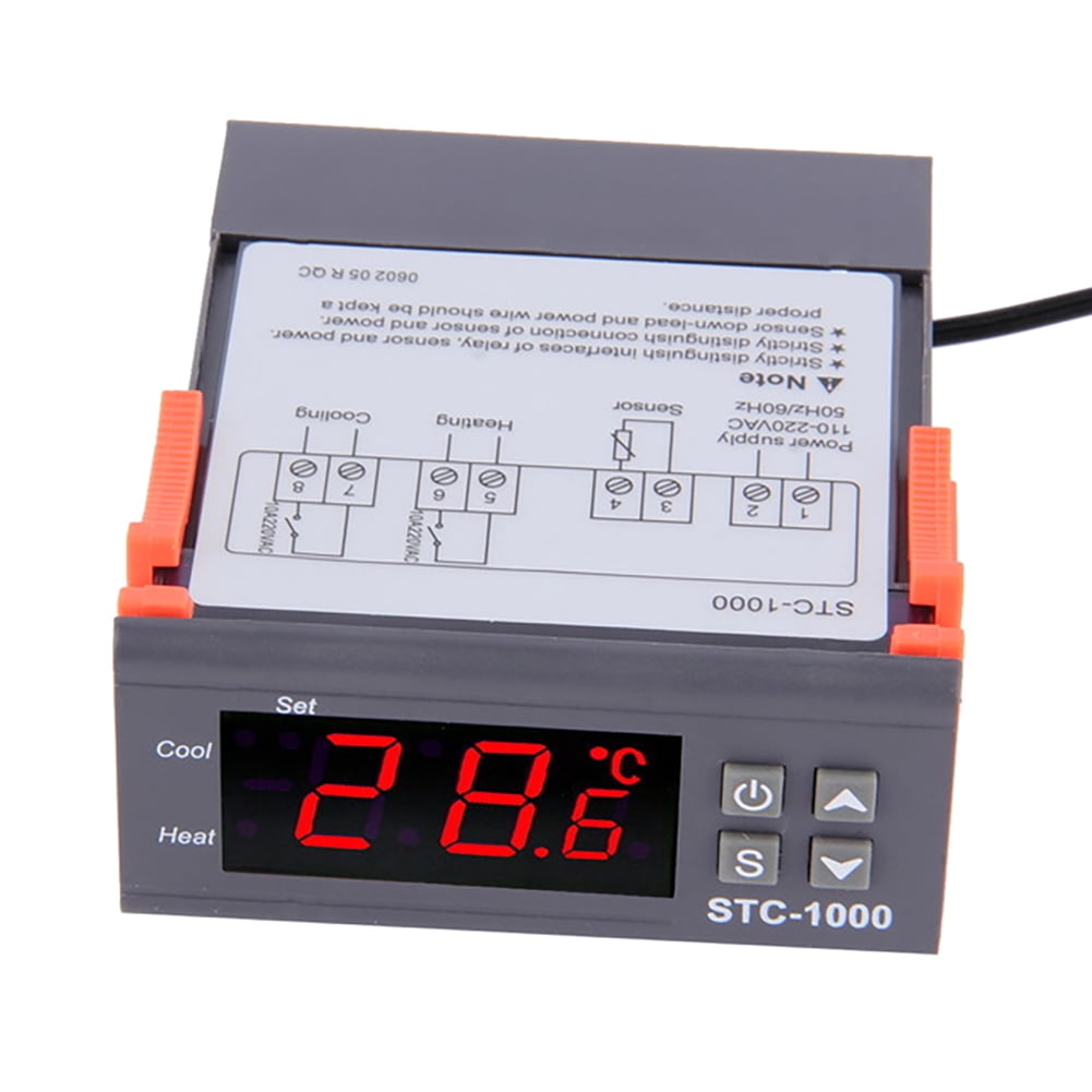 Digital Temperature Controller 220V 12V 24V 2 Relay Thermostat ...