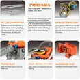 PROYAMA 68CC 2-Cycle Top Handle Gas Powered Chainsaw 24 Inch 20 Inch ...