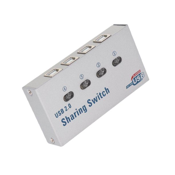 USB 2.0 Auto Sharing Switch KVM 4Ports HUB Switch Printer Adapter For ...