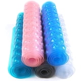 HealthSmart Antimicrobial Bath Mat with Non-Slip Suctions and Drain ...