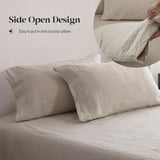 Simple&Opulence 100% Linen Sheet Set-Pure Linen Bedding Sheet-4 Pieces ...