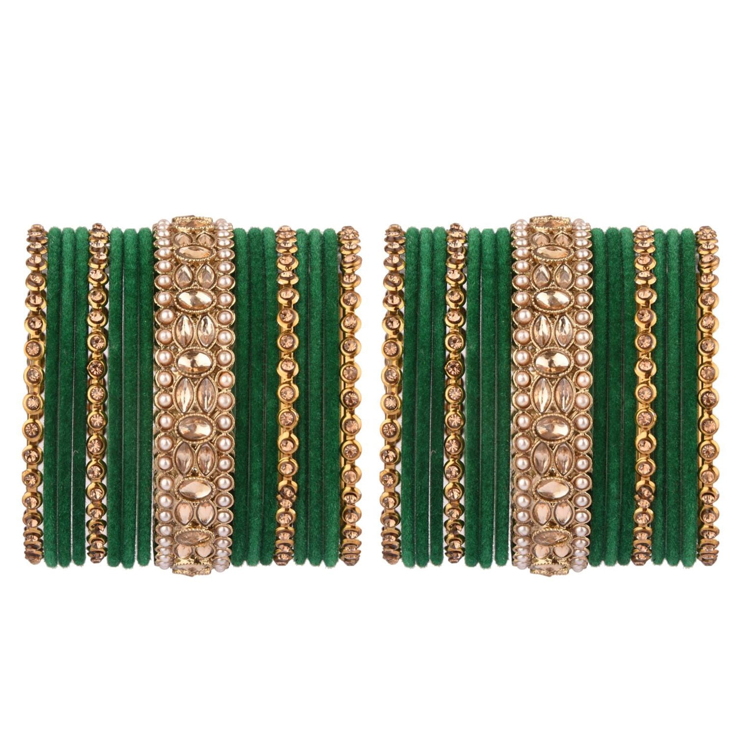 Efulgenz Women's Indian Bangles Set Crystal Rhinestone Kundan Bangles ...