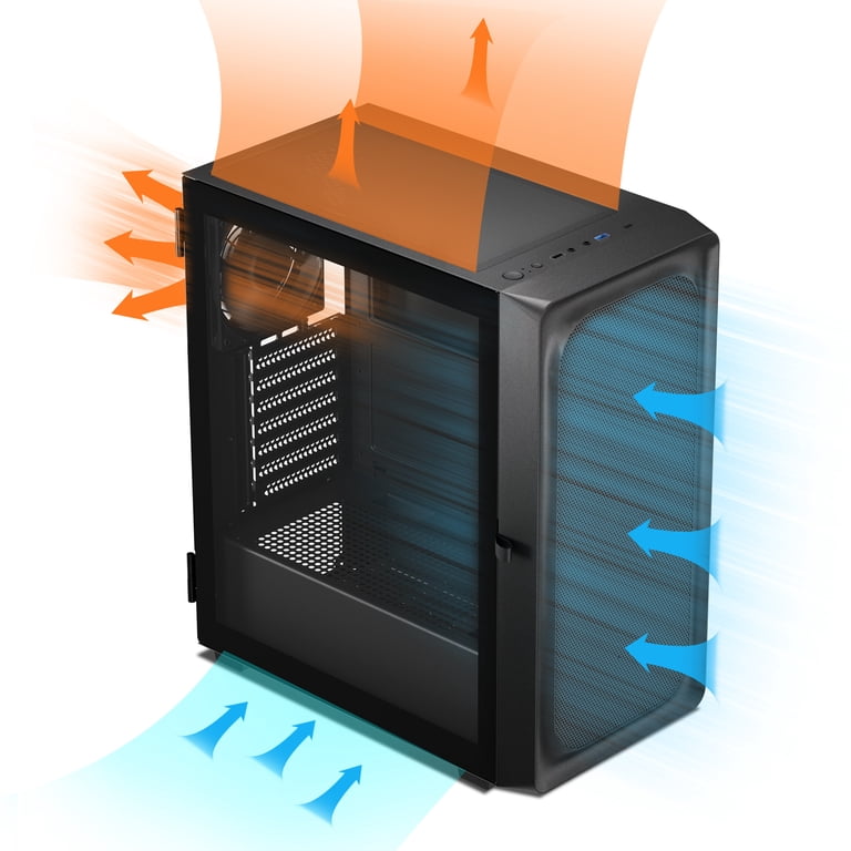 Solid - Computer Case 16 Solid ATX Mid Tower PC Case - High Airflow ...