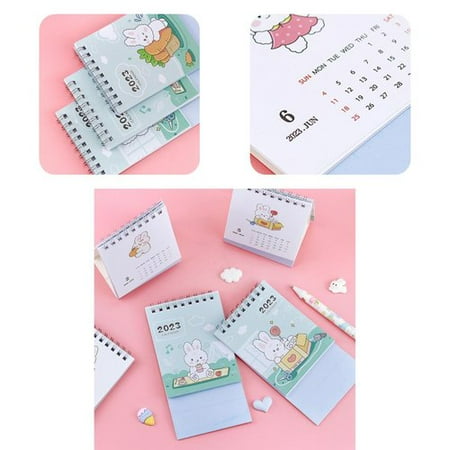 Cartoon Desk Calendar Exquisite Patterns Compact Size Eco-friendly High ...