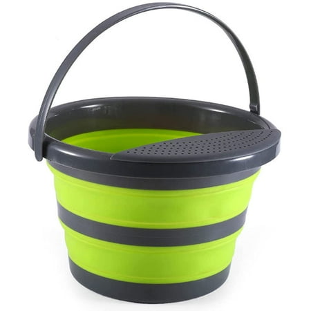 Collapsible Plastic Bucket, Collapsible Bucket with Drain Board ...